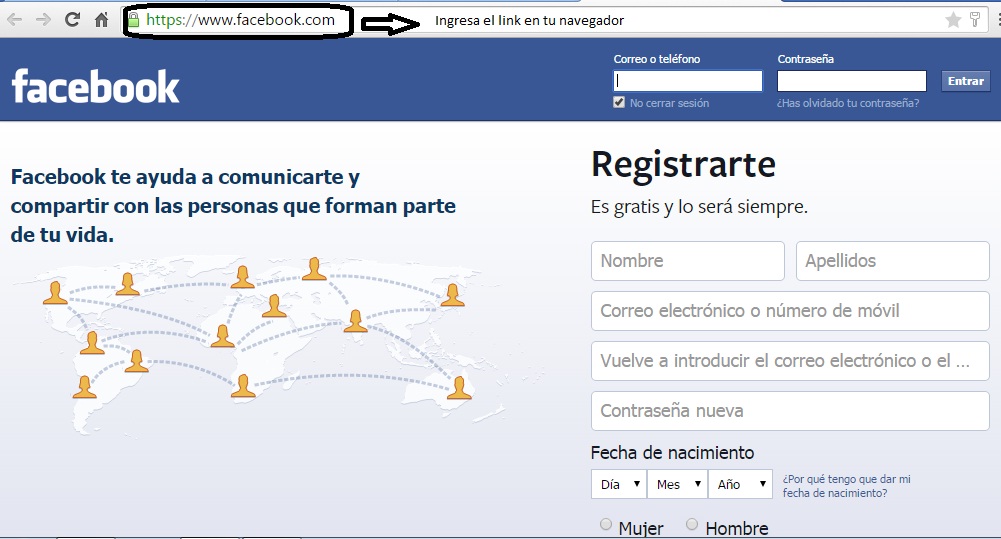 Cómo registrarse en facebook - 5 pasos - Tecnología Doncomos.com