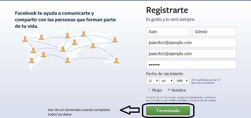 Cómo registrarse en facebook - 5 pasos - Tecnología Doncomos.com