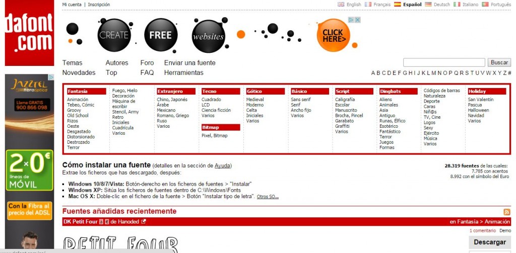 Dafont: Cómo descargar fuentes Dafont - 7 pasos - Tecnología Doncomos.com